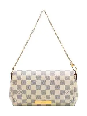 LOUIS VUITTON Damier Azur Favorite Pm Satchel - White