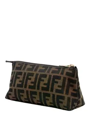 Fendi Zucca Canvas Pouch - Brown