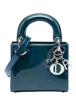 Dior Christian Dior Lady Dior Mini Satchel Blue