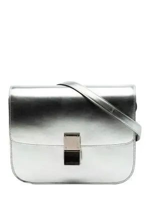 Celine Celine Medium Calfskin Classic Box Crossbody Bag Silver