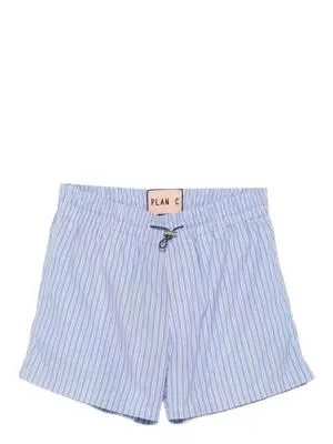 PLAN C Plan C Striped Drawstring Shorts