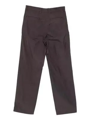 Auralee Pleated Straight-leg Trousers - Brown