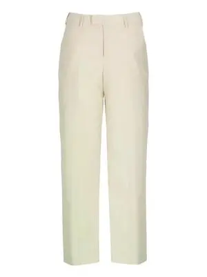 PT TORINO Cream White Pressed Crease Straight-leg Trousers - Neutrals