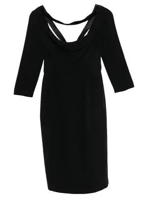 Dsquared2 Cowl Neck Three-quarter Sleeve Dress - Black