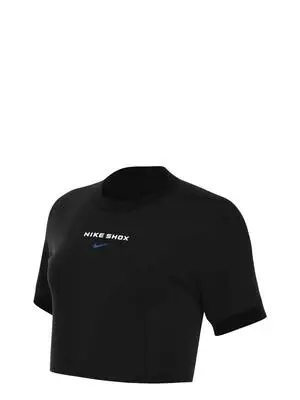 Nike Cropped T-shirt With Logo Detail - Black