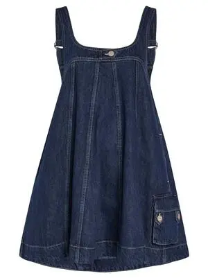 DAMSON MADDER Damson Madder Immy Panelled Denim Mini Dress