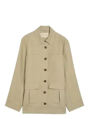 HEIRLOME Heirlome Linen Barn Jacket With Classic Collar