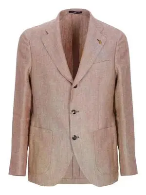 LATORRE Herringbone-pattern Blazer - Brown