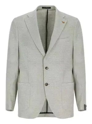 LATORRE Micro-pattern Cotton Blazer - Green