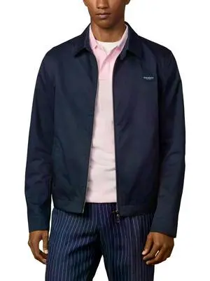 HACKETT LONDON Hackett Logo Patch Bomber Jacket - Blue