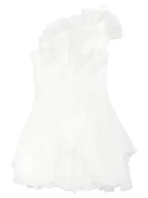 Aje One-shoulder Ruffled Dress - Neutrals