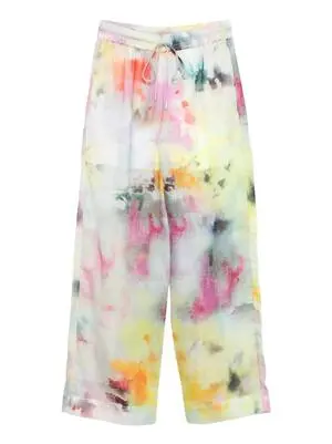 Aje Adina Floral-print Trousers - Grey