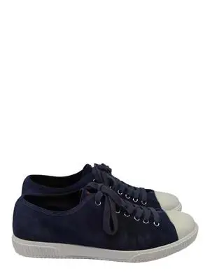 PRADA Prada Suede Cap-Toe Low-Top Sneakers