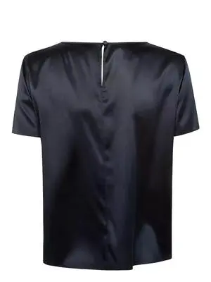 Emporio Armani Short-sleeved Silk Blouse - Blue