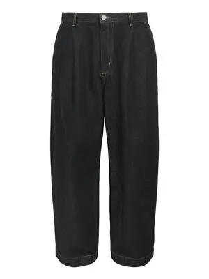 Studio Nicholson Pleated Wide-leg Jeans - Black