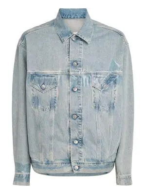 MAISON MARGIELA Distressed Denim Jacket - Blue