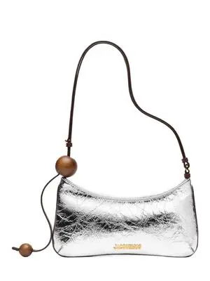 Jacquemus Jacquemus Le Bisou Perle Beaded Shoulder Bag Silver