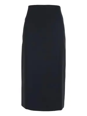TWINSET Logo Plaque Zipped Skirt - Black