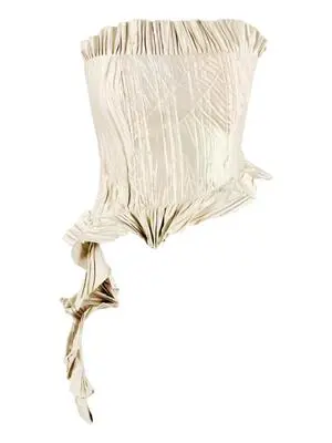 CONTESSA MILLS Le Fay Ruffled Pleated Top - Neutrals