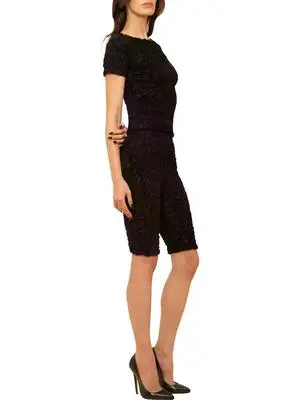 CONTESSA MILLS Blair Smocked T-shirt - Black