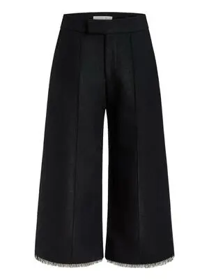 CONTESSA MILLS Salem Frayed Hem Trousers - Black