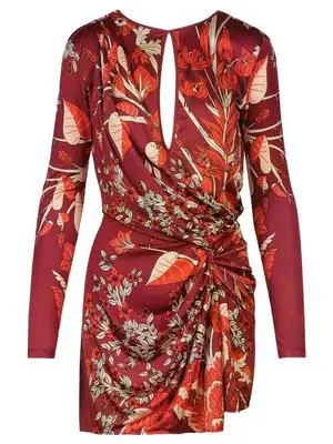Johanna Ortiz Rainforest Canopy Floral-print Dress - Red