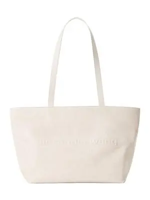Alexander Wang Medium Logo-embossed Tote Bag - Vanilla