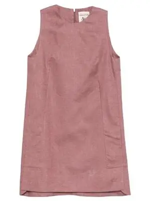 SEMICOUTURE Sheena Linen Mini Dress - Pink