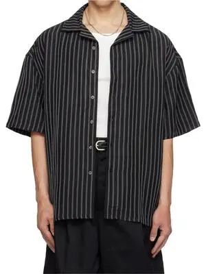 WILLY CHAVARRIA Willy Chavarria Oversized Striped Camp Shirt