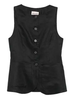 SEMICOUTURE Sleeveless Vest - Black