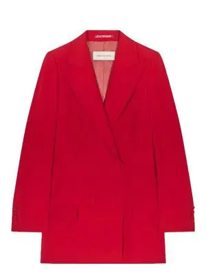 Dries Van Noten Double-breasted Wool Blazer - Red