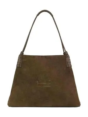 Etro Large Libra Suede Tote Bag - Green