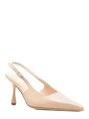 ANNA F. Pointed-toe Slingback Pumps - Neutrals