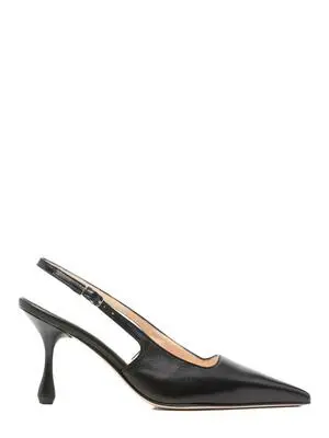ANNA F. Pointed-toe Slingback Pumps - Black