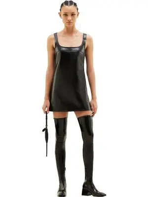 COURREGES Vinyl Mini Dress - Black