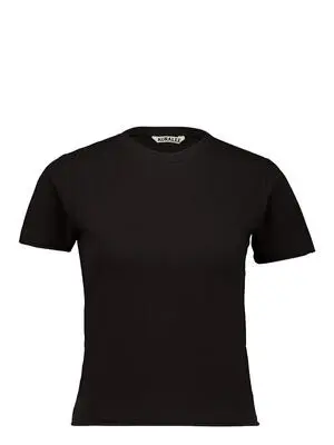 Auralee Brushed Organic Cotton T-shirt - Black