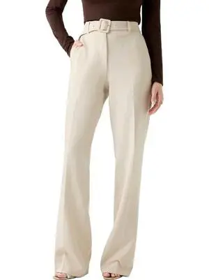 Guess Leila Belted Straight Leg Pants - Medium