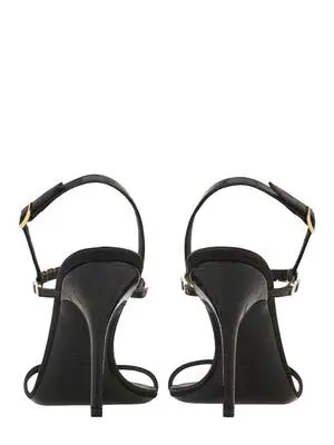 FERRAGAMO Vara Chain T-strap Sandals - Black