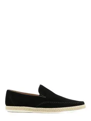SERGIO MORETTI FIRENZE Suede Penny Loafers - Black