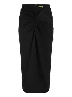 Gauge81 Barina Twist-detail Draped Midi Skirt - Black