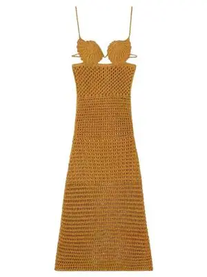 Alanui Open-knit Maxi Dress - Brown
