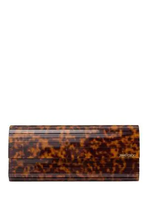 JIMMY CHOO Sweetie Paneled Clutch Bag - Brown