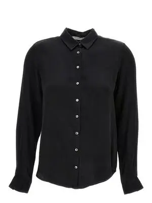 Q-WINS Long-sleeve Shirt With Button Fastening - Black