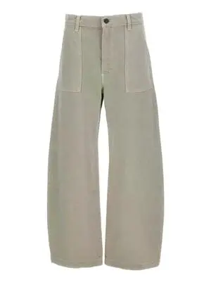 FRAME The Bow Barrel-leg Jeans - Neutrals