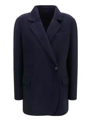 Brunello Cucinelli Single-breasted Merino Wool Jacket - Blue