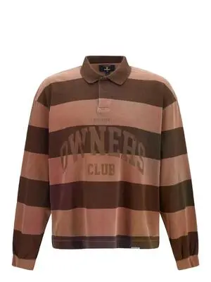REPRESENT Owners Club Striped Polo Shirt - Brown