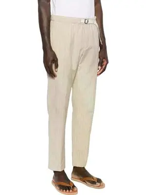 WHITE SAND Striped Belt Trousers - Neutrals
