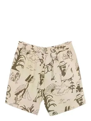 OAS Company Poplan Porto Linen Shorts - Neutrals