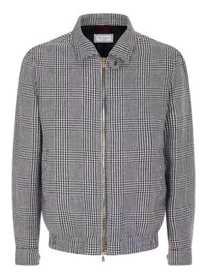 Brunello Cucinelli Prince Of Wales Houndstooth Shirt Jacket - Blue
