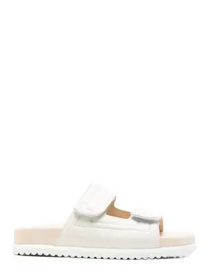 SERGIO MORETTI FIRENZE Quilted Touch-strap Sandals - Neutrals